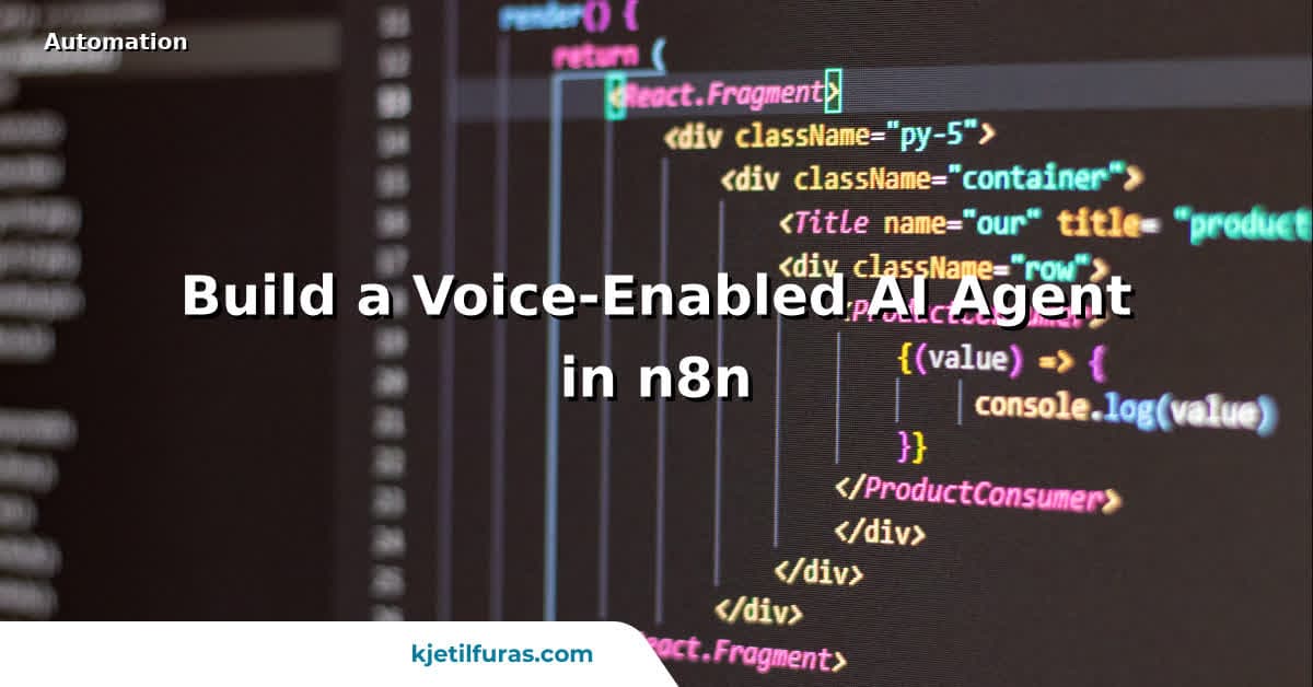 Build a Voice-Enabled AI Agent in n8n